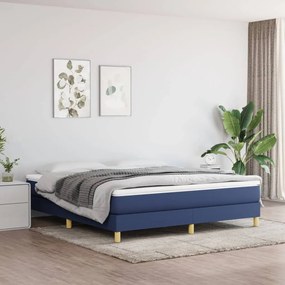 Box spring postel s matrací modrá 180x200 cm textil,  3144197