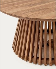 Konferenční stolek z teakového dřeva Kave Home Irune, ⌀ 80 cm