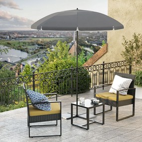 Slunečník SOLARA, Ø160 cm, šedá SongmicsHome