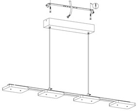 Eglo 94244 - LED závěsné svítidlo CARTAMA 4xLED/4,5W/230V