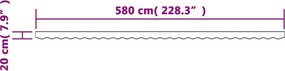 vidaXL Náhradní volán k markýze pruhy 580x20 cm [367797] Barva: Modro-bílá