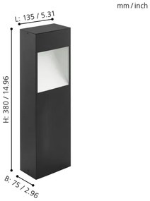 Eglo 98096 - LED Venkovní lampa MANFRIA LED/10W/230V IP44