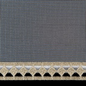 ZÁCLONA NA KROUŽCÍCH CASSIE 300X150 CM BÍLÁ