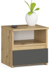 Noční stolek CL1 dub artisan/šedá