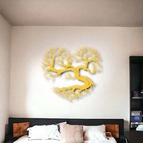 Strom života 7 - kovový obraz na zeď Velikost: 100cm, Barva: Yellow