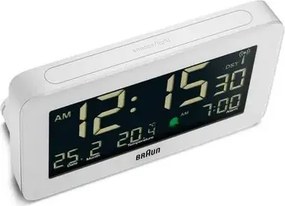 Braun BC10 bílá / Digitální budík / LCD / DCF (Rádiem řízené) / 1x AA