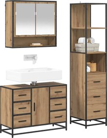 Sada koupelnového nábytku 3 ks Artisanový dub 3402492