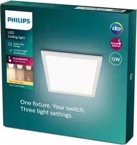 Philips Superslim Touch CL560 bílá / Stropní svítidlo / LED / 12W / 11