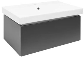 Koupelnová skříňka s umyvadlem SAT Feel 80x30x46 cm antracit mat SATFEEL80ANTU1