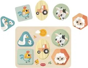 Tiny Love Puzzle se zvuky dřevěné Farmers Funday / od 12 měsíců