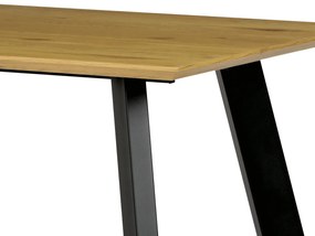 AUTRONIC Stůl jídelní 140x80x75cm, deska MDF, 3D dekor divoký dub