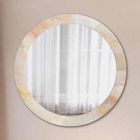 Kulaté zrcadlo s dekorem Mramor onyx fi 80 cm