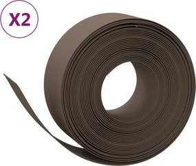 Travní lemy 2 ks hnědé 10 m 20 cm polyethylen 3155460