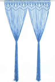 vidaXL Macramé závěs 140 x 240 cm bavlna [323976] Barva: Modrá