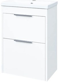 Mereo Mereo, Vigo, koupelnová skříňka s keramickým umyvadlem, 51 cm, bílá, dub, CN310