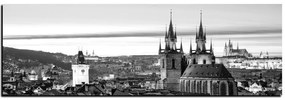 Obraz na plátně - Panoramatický pohled na starú Prahu -panoráma 5256QA (105x35 cm)