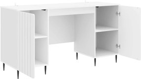 Stůl Bílá s vysokým leskem 142,5 x 50 x 75 cm Kompozitní dřevo 3414589