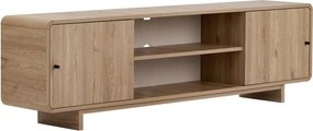 TV stolek v dekoru dubu ve světle přírodní barvě 180x52x34 cm Mirel – Nordure