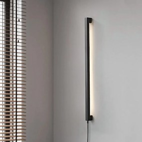 Toolight Toolight, LED nástěnné svítidlo 80cm, 12W, 3000K, LHJ063-W, černá matná, OSW-60032
