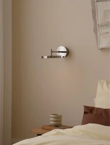 LED nástěnné svítidlo s ohybatelnou konstrukcí/stmívatelné do zásuvky v leskle stříbrné barvě ø 15 cm Asteria Wall Short – UMAGE