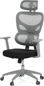 Ergonomická kancelářská židle RENEE - šedá síťovina / černá látka