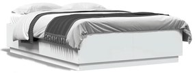 Rám postele s LED osvětlením bílý 140 x 200 cm kompozitní dřevo,  3209611