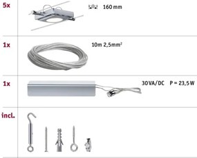 Paulmann 94108 - SADA 5xLED/4,3W Bodové svítidlo MAC 230V matný chrom
