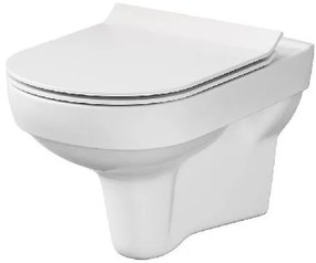 Cersanit City - Závěsné WC se sedátkem SoftClose, CleanOn, bílá K701-143