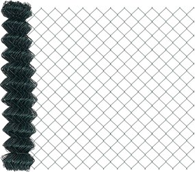 Plot s řetězovým odkazem a sloupkem 10 x 1,4 m Zelená Síťovina 3336242