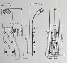 Sprchový hydromasážní panel Karibik ORSP-YMSBB Eisl Sanitär