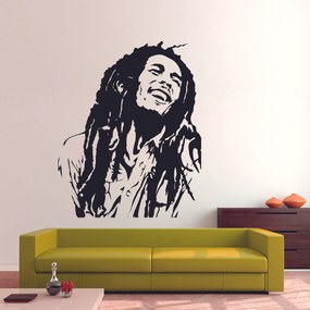 Samolepka na zeď - Bob Marley 2 (77x95 cm) - PopyDesign
