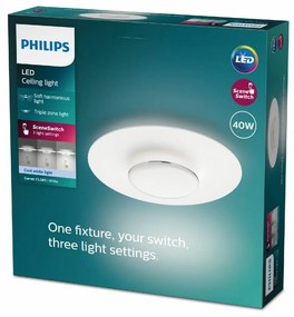 Philips 8720169195295 stropní LED svítidlo Garnet, bílá, 1x 40 W 4400lm 4000K IP20