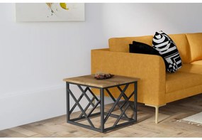Asir | Konferenční stolek WODA 42x53 cm hnědá/černá | AS1370