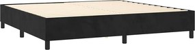 Box spring postel s matrací černá 200x200 cm samet 3129113