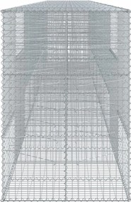 Gabionový koš s víkem 900 x 100 x 150 cm pozinkované železo 3295221