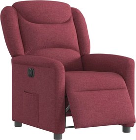 Elektrické polohovací křeslo vínové textil 3303177