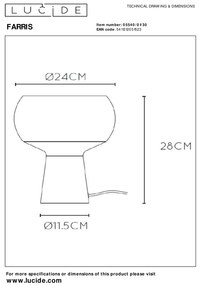 Lucide 05540/01/30 FARRIS stolní lampa 1xE27