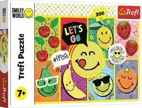 Trefl - Puzzle - Smiley: Šťastný Smiley / 200 dílků / 48 x 34 cm / věk