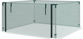 Outsunny Zahradní síť 1,25 x 1,25 m, Stan na ochranu rostlin se zipem, Ochranná síť proti hmyzu, Zelená síť na zeleninu odolná vůči větru, Ochranná s…