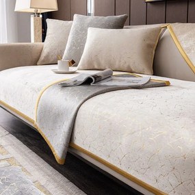 Luxusní přehoz na pohovku, či křeslo se zlatým motivem (L) Barva: F, Rozměry (cm): 110 x 110 cm