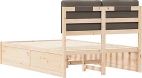 Rám postele s čalouněným čelem s čelo Taupe 120 x 190 cm 3405555