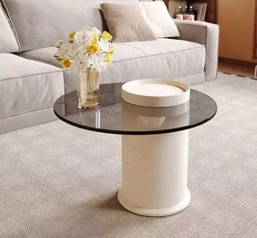 LuxuryForm DESIGN Konferenční stolek MODENA 80 × 80 cm - hnědý, béžový (set)