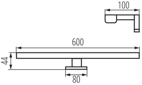 Kanlux 34935 - LED Koupelnové osvětlení zrcadla ASTIM LED/12W/230V IP44 chrom