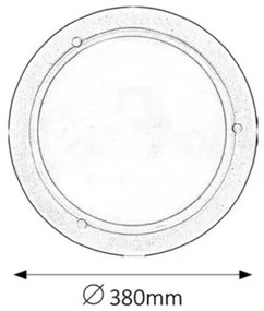 Ufo | Kulaté stropní i nástěnné světlo | E27 - r-5131