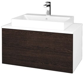 Dřevojas Koupelnová skříňka MODULE SZZ2 80 Varianta: N01 Bílá lesk / D08 Wenge