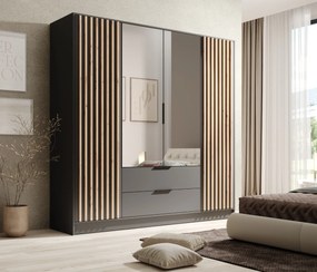 ADRK Furniture Skříň Neri 200 se zrcadly
