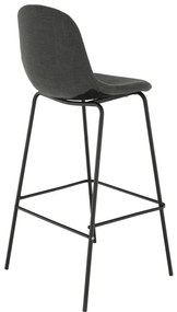 Barová židle, tmavě šedá látka / kov, MARIOLA 2 NEW