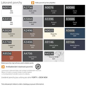 Intedoor Koupelnový nábytek s umyvadlem, 2 zásuvky, FORTY 65 2Z N (včetně nohou) Varianta: 81 Hacienda černá