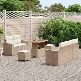 Sada zahradních pohovek 8 pcs Béžová polyratan 3361561