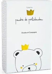 Doudou Dárková sada - Hračka s úchytem na dudlík medvídek král 15 cm /